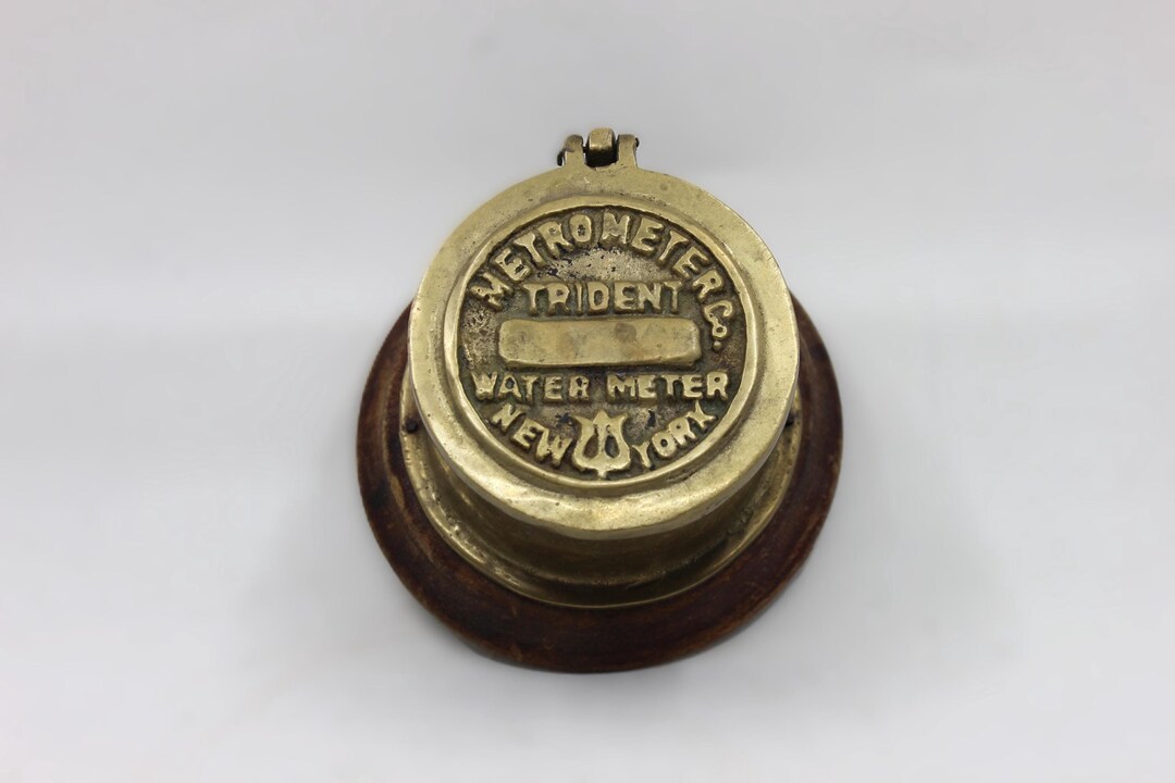 Metrometer NY Water Meter Trinket Box Brass and Wood - Etsy