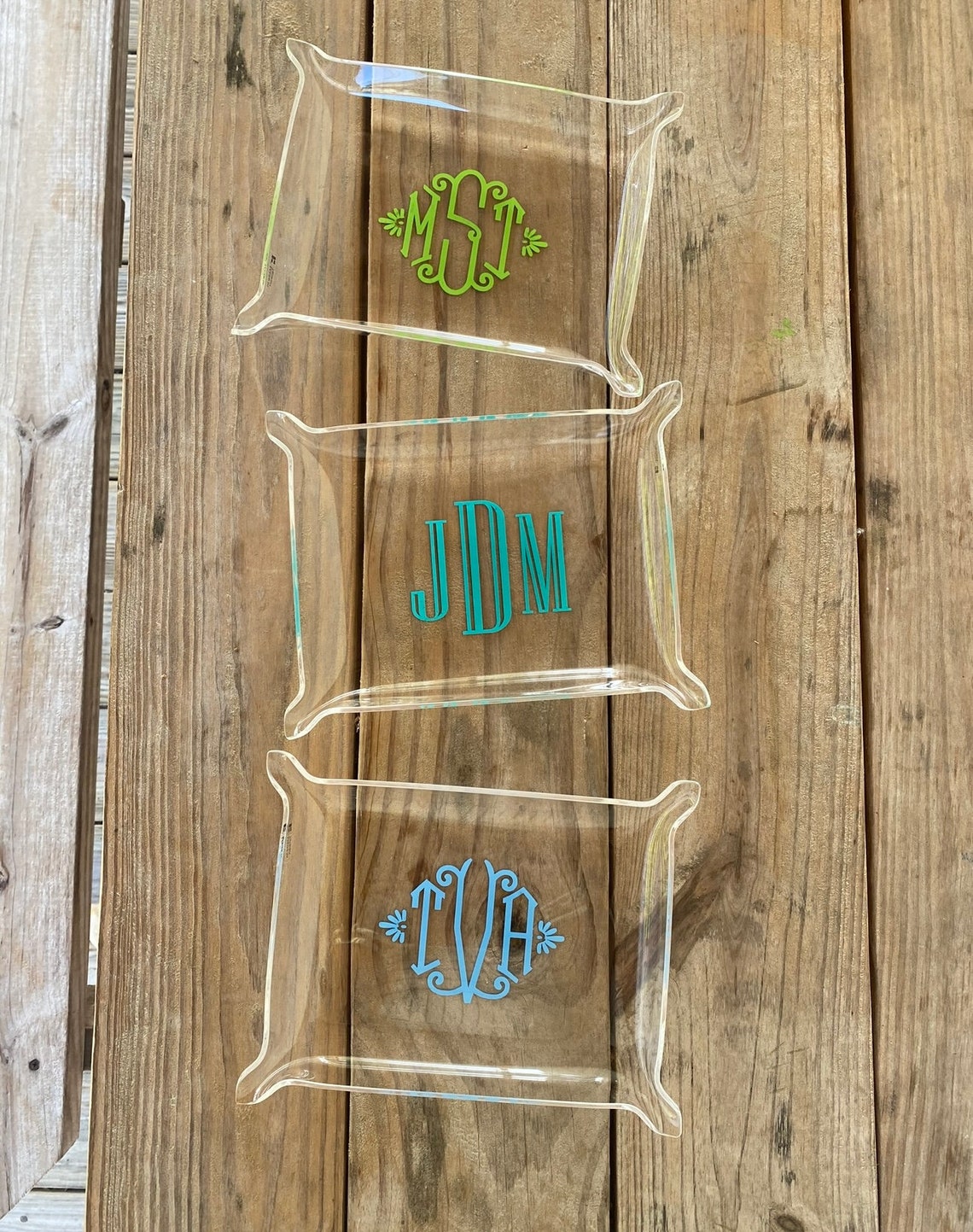 Clear Acrylic Catch-all Tray With Vinyl Monogram - Graduation Gift - Etsy
