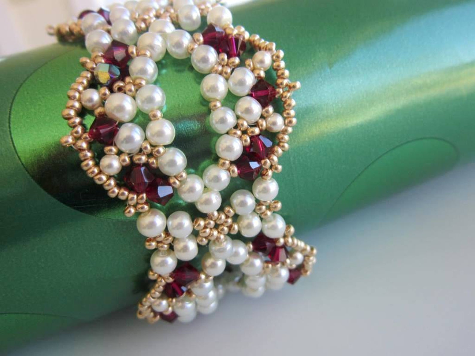 PDF Beaded Bracelet EKATERINA - Beading- Pattern- Swarovski Crystals - Etsy