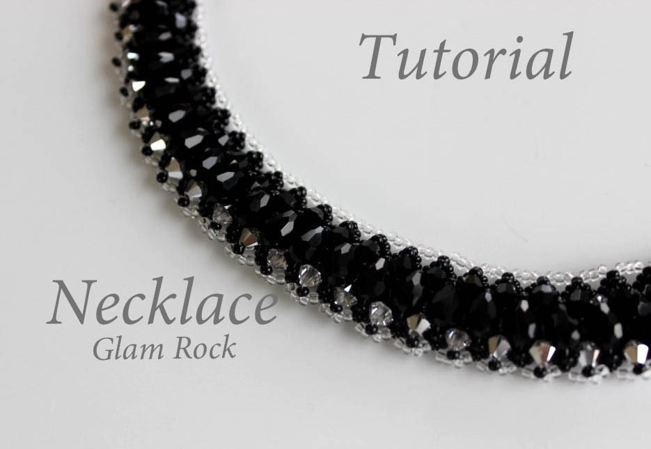 PDF Tutorial Beaded Necklace Glam Rock_ Seed Beads_crystals_swarovski ...