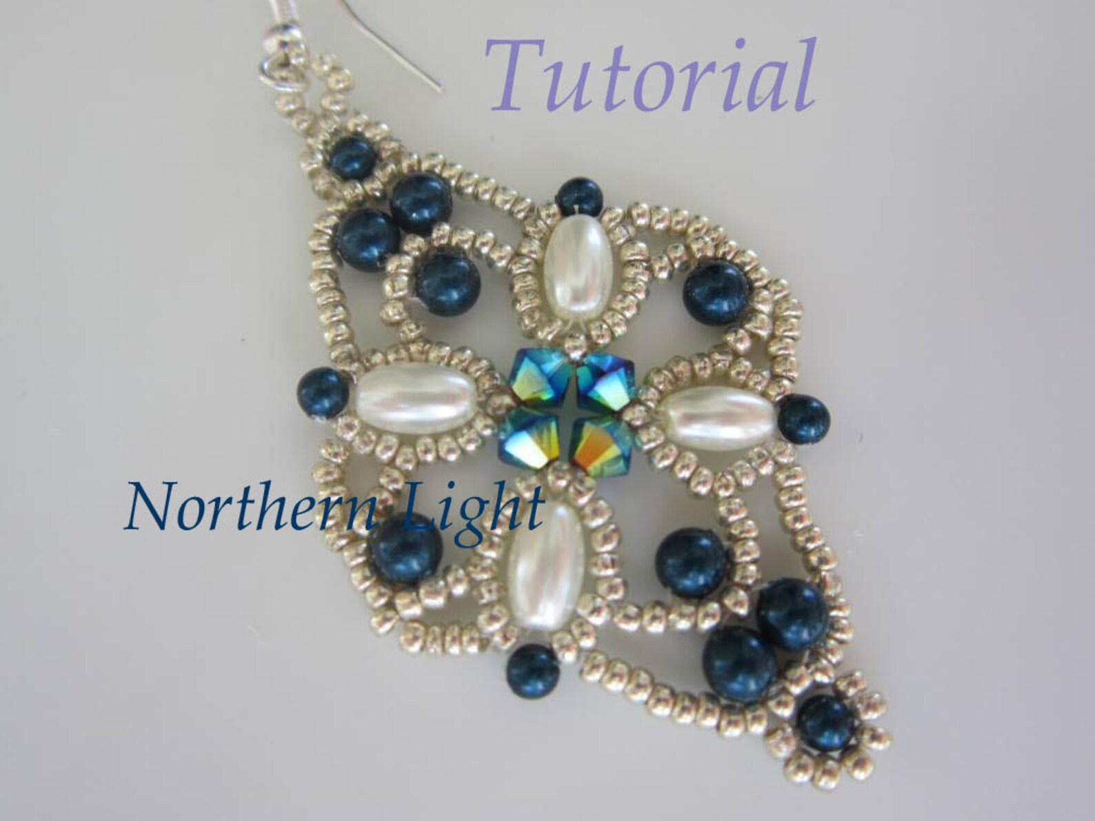 PDF Tutorial Beaded Earrings Northern Light_pattern _swarovski Pearl ...