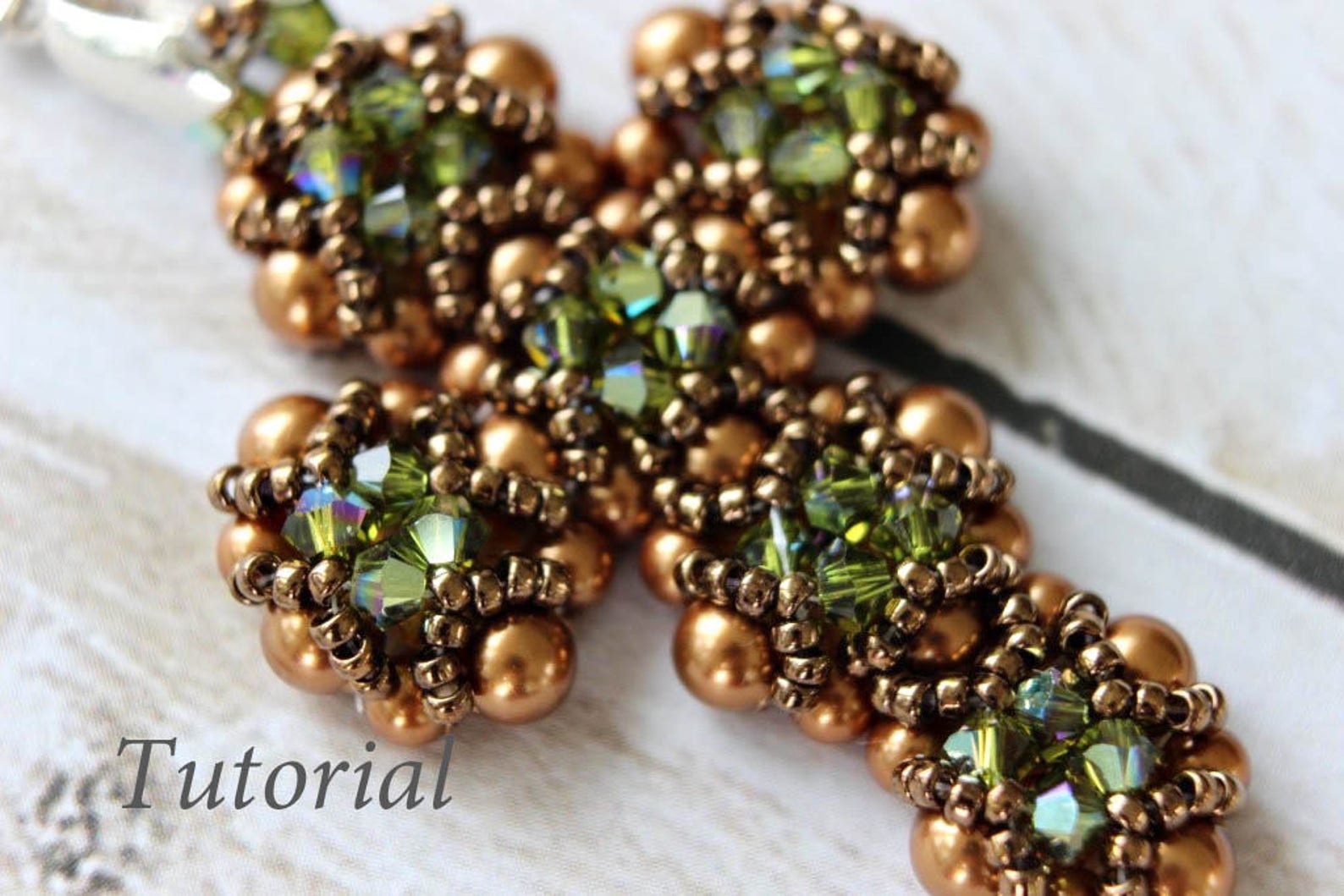 Pdf Tutorial Beaded Cross Swarovski Crystals Seed Beads Beadweaving - Etsy