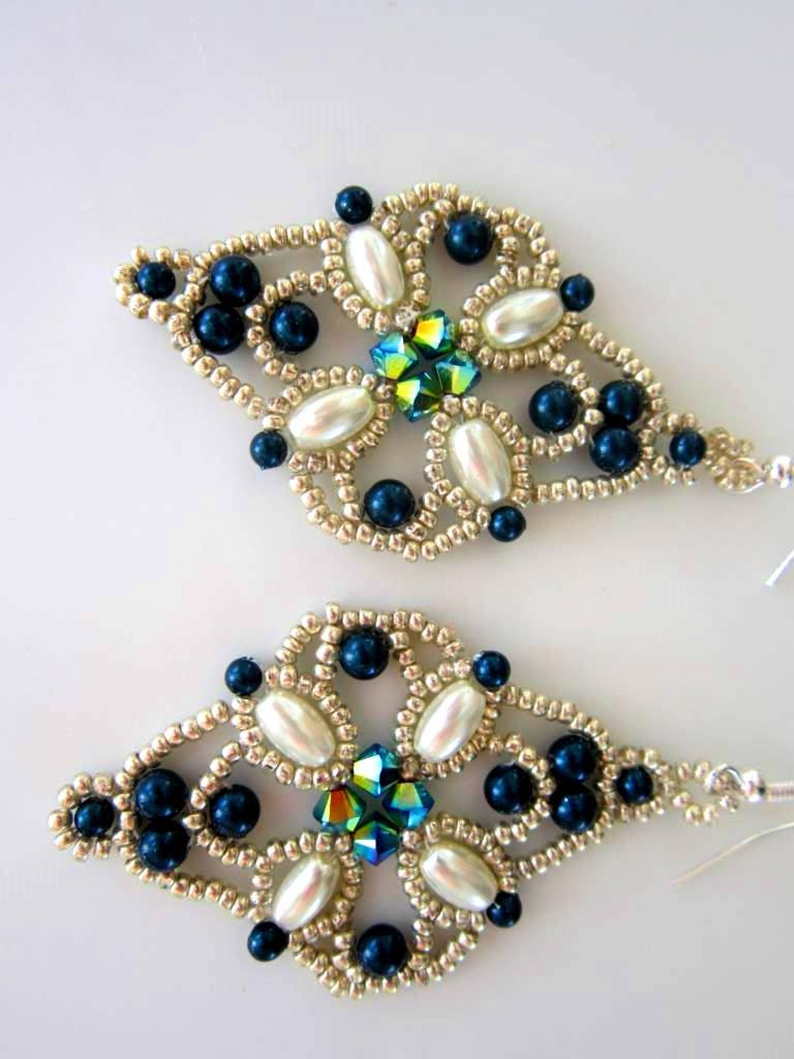 PDF Tutorial Beaded Earrings Northern Light_pattern _swarovski Pearl ...