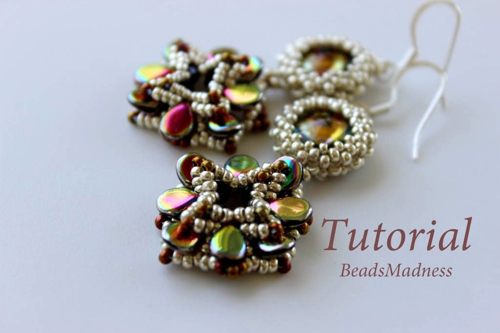 PDF Tutorial Beaded Earrings_swarovski Crystals_preciosa Beads_bead ...