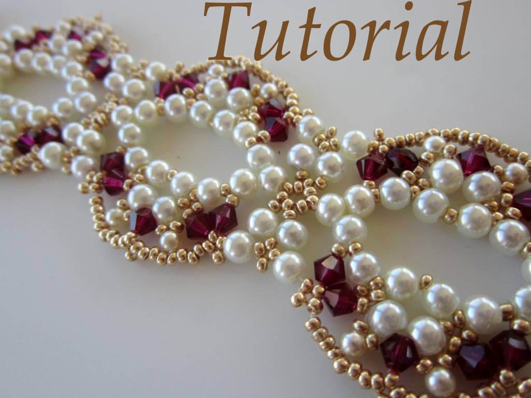 PDF Beaded Bracelet EKATERINA - Beading- Pattern- Swarovski Crystals - Etsy