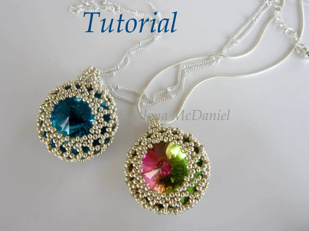 PDF Tutorial Beaded Lace Rhinestone Pendant - Etsy