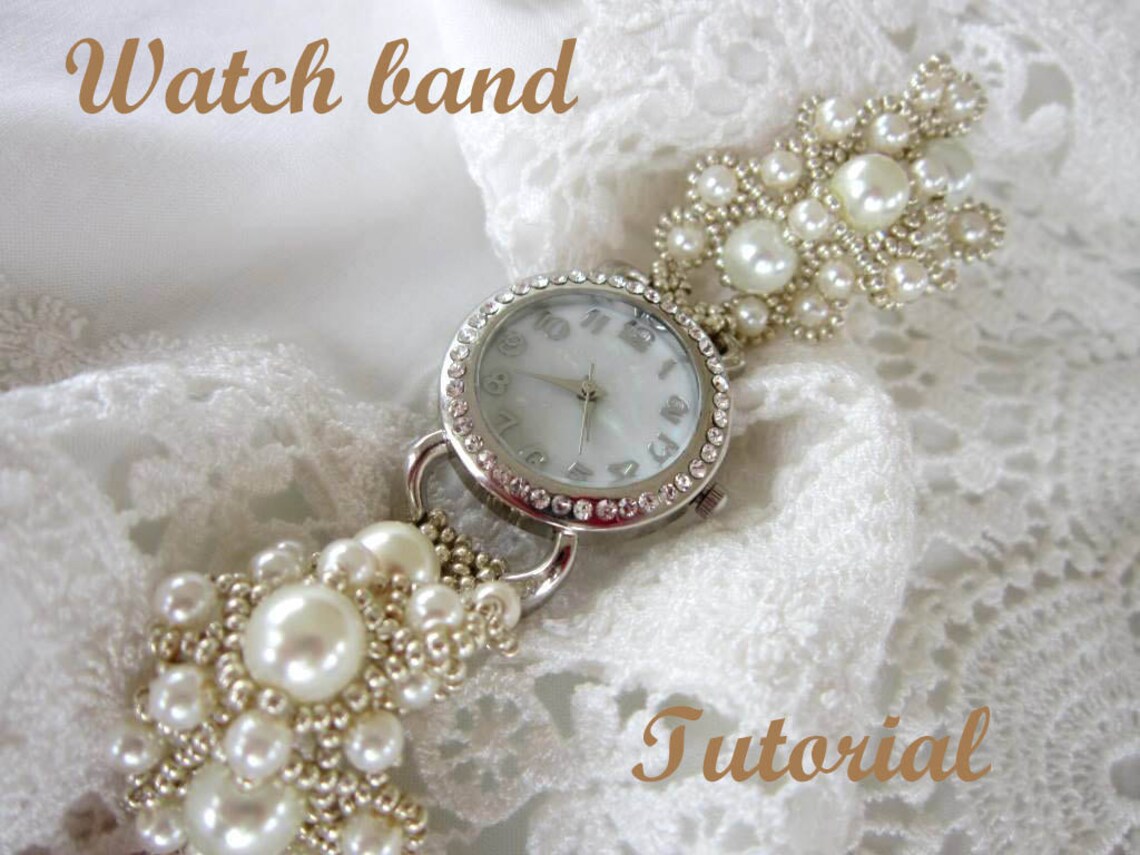 PDF Tutorial Lace Beaded Watch Band _ Russian Frosts_ Seed Bead ...