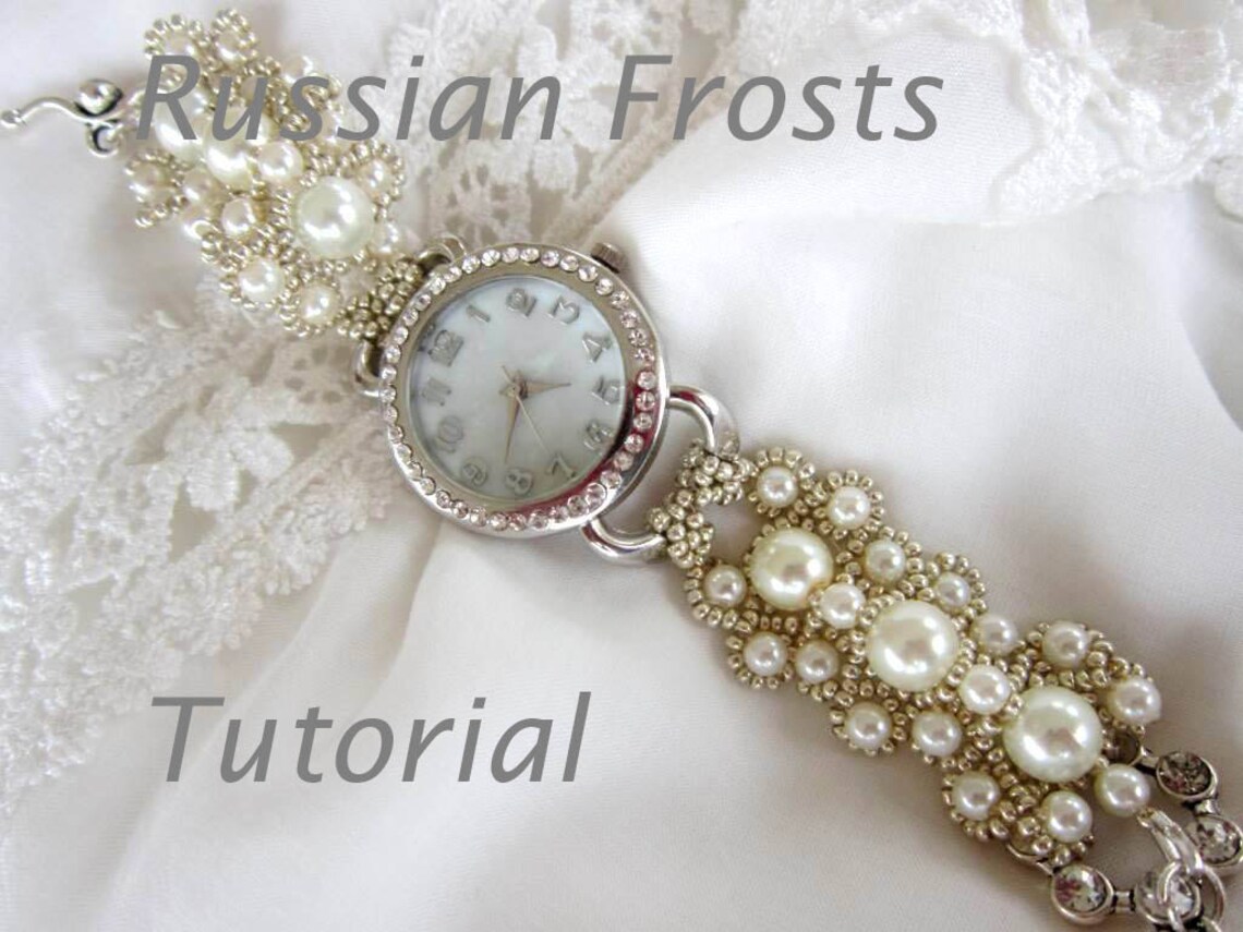 PDF Tutorial Lace Beaded Watch Band _ Russian Frosts_ Seed Bead ...