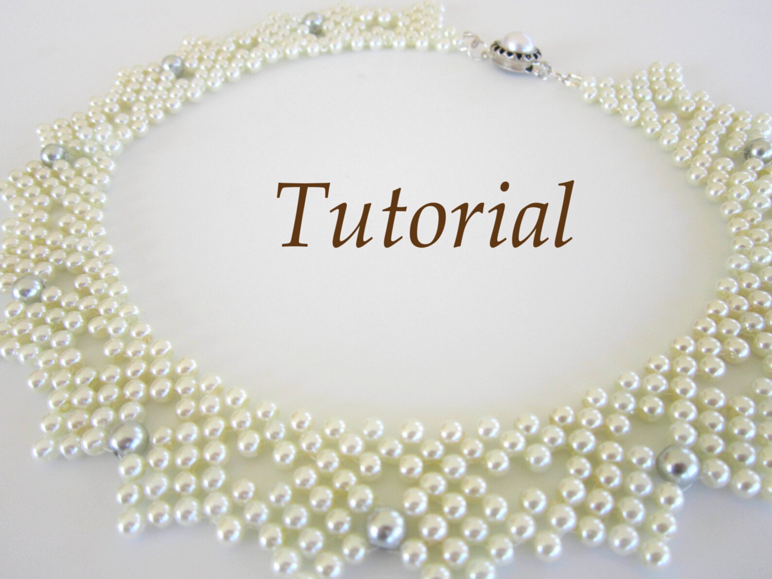 PDF for Beaded Pearls Necklace Pattern - Easy Beading - Etsy
