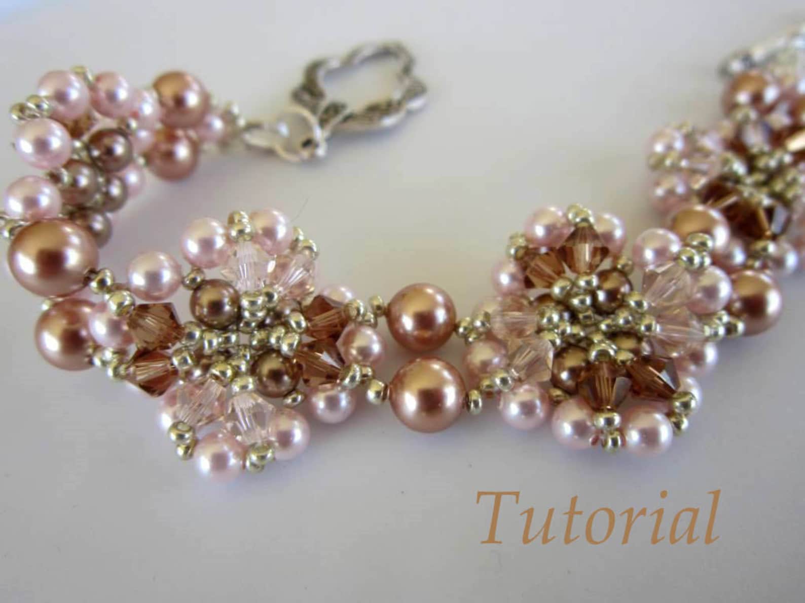 PDF Beaded Bracelet Tutorial - Seed Bead Swarovski Crystal Pattern ...