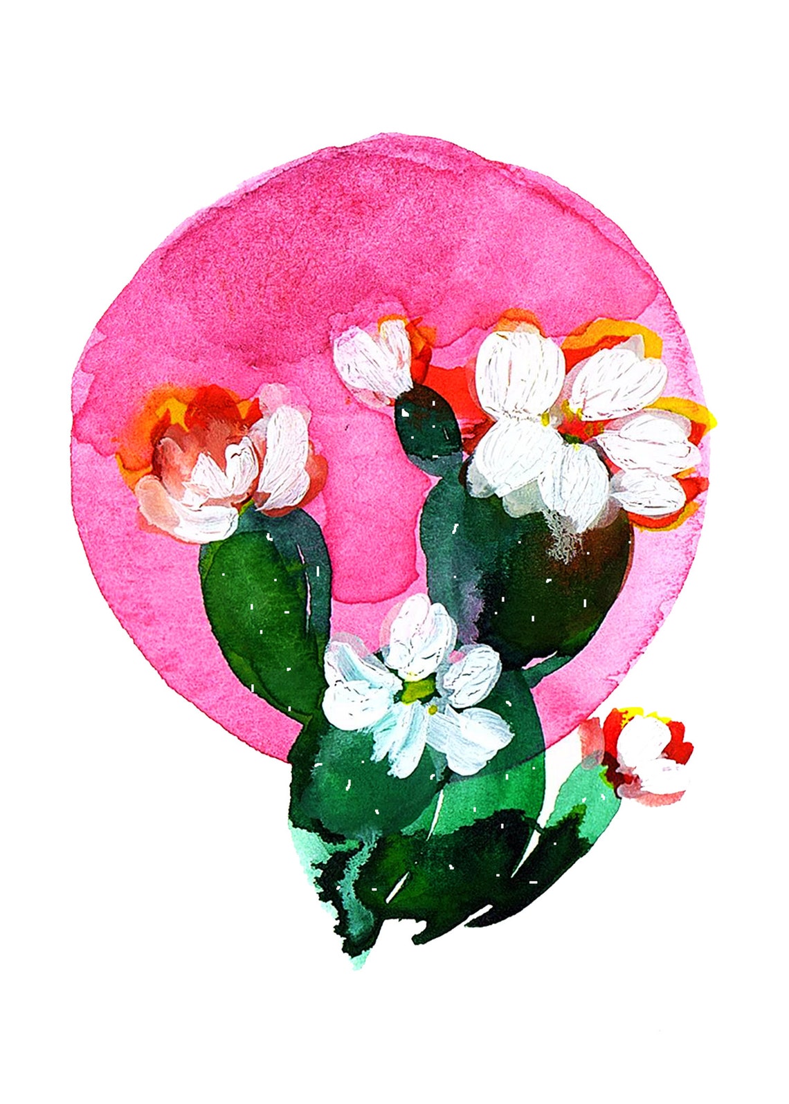 Bubble Rainbow Round Circle Cacti Saguaro Desert Scene Cactus - Etsy