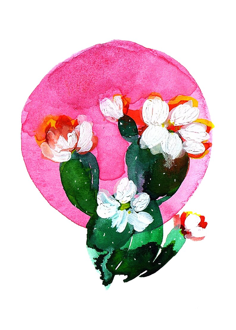 Bubble Rainbow Round Circle Cacti Saguaro Desert Scene Cactus - Etsy