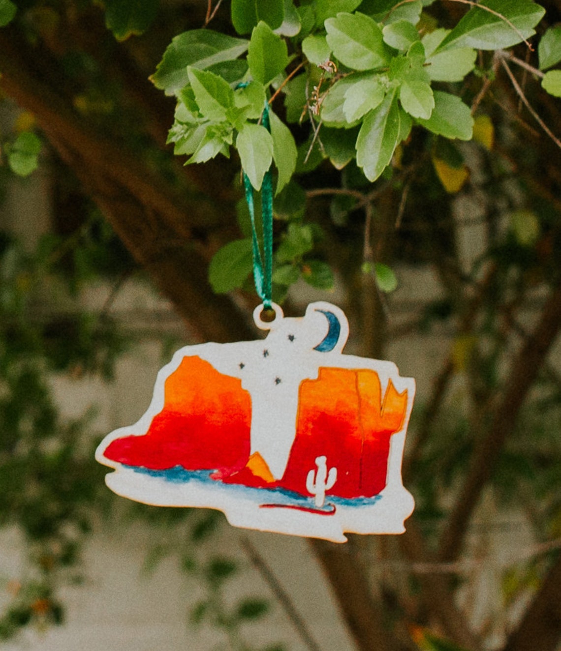 Hand Painted Arizona Sedona Red Rocks Mountain With Saguaro - Etsy