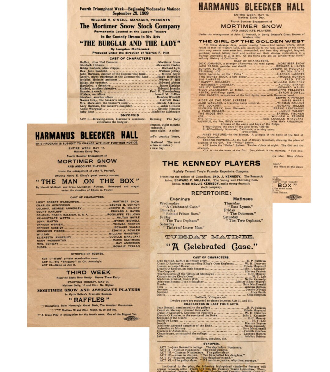 Digital Download Vintage Theater Programs, Early 1900s, Digital ...