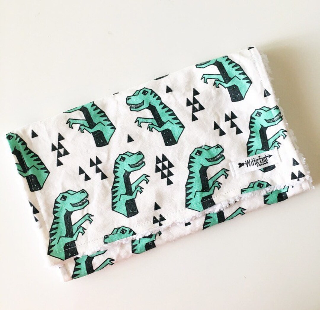 Burp Cloth-t-rex Dinosaur Burp Cloth. Mix & Match Burp Cloth-baby ...