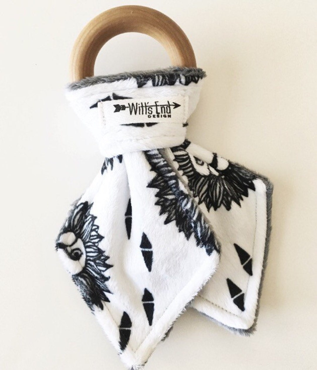 Teething Ring, Lion Wooden Teether, Bunny Ear Teether, Organic Teether ...