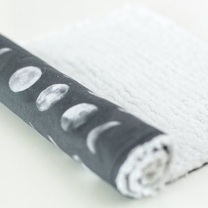 MOON PHASES Burp Cloth, Cotton Chenille Baby Shower Gift - Etsy