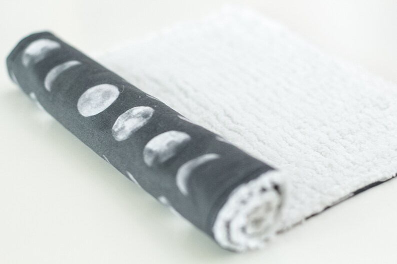 MOON PHASES Burp Cloth, Cotton Chenille Baby Shower Gift - Etsy