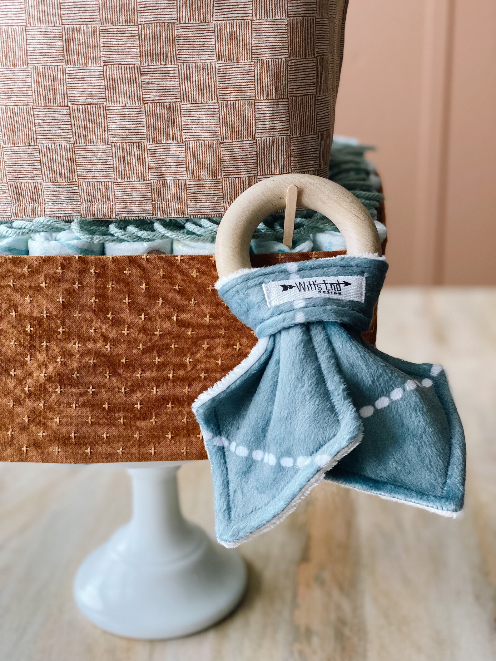 Earth Tones 3-tier Square Diaper Cake or Shower Centerpiece-boys Diaper ...