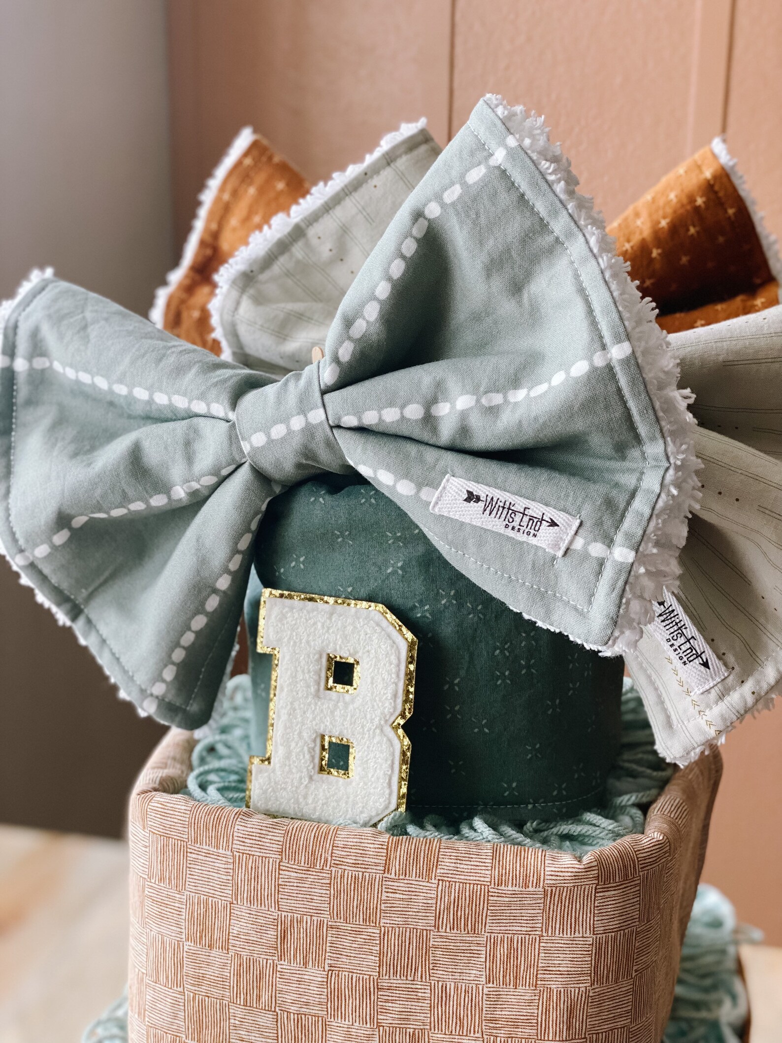 Earth Tones 3-tier Square Diaper Cake or Shower Centerpiece-boys Diaper ...