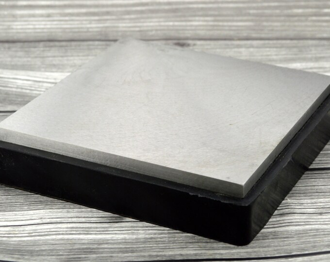 Steel BENCH BLOCK, Extra Large 6" X 6" Square Steel Block With Rubber ...