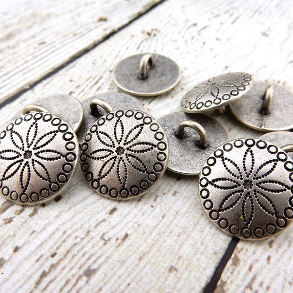 Silver Concho Button - Etsy