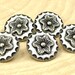 Open Lotus Flower Metal Buttons 5/8" Antique Silver, Qty 4 to 12, 15mm ...