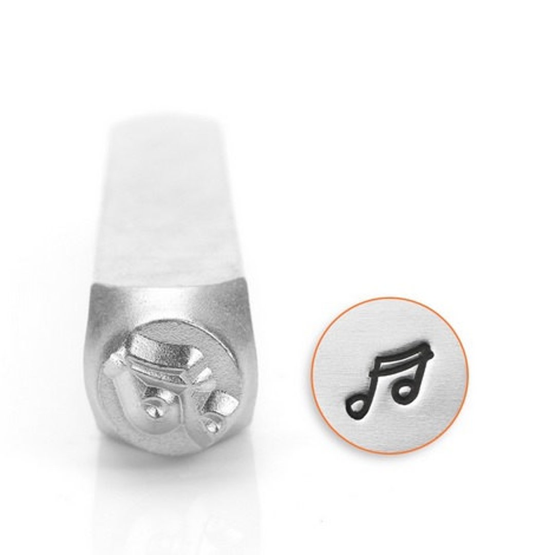 Musical Note Metal Stamp Impressart 6mm, Music Symbol Design, Tool for ...