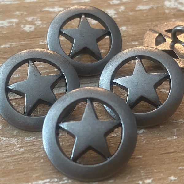 Star Metal Buttons - Etsy
