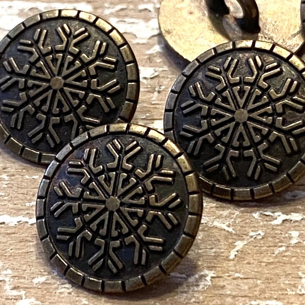 Snowflake Button - Etsy
