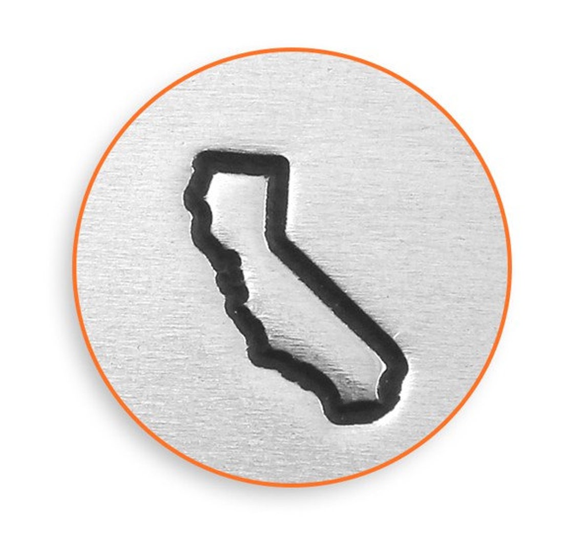 Impressart California State Stamp Outline Metal Stamp 6mm - Etsy