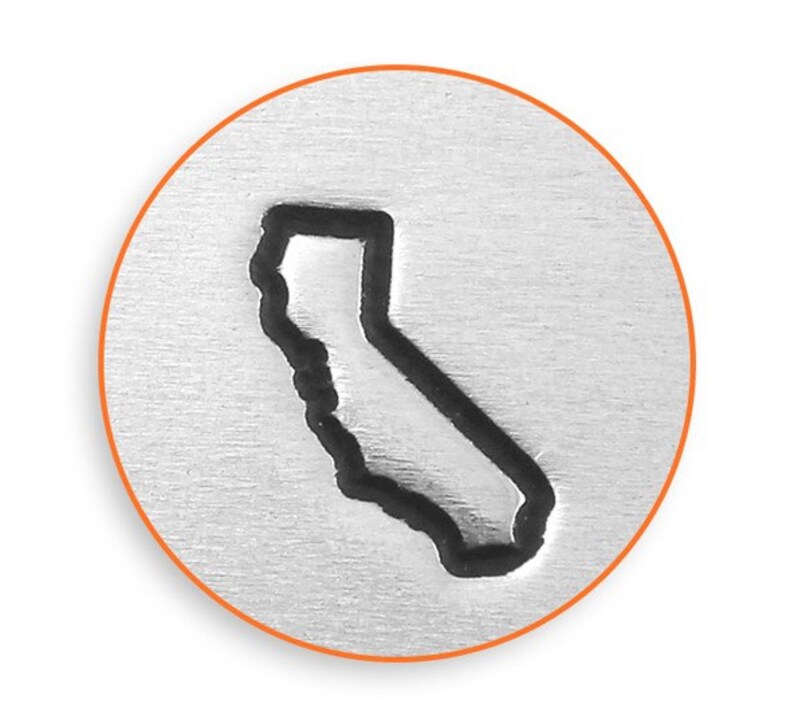 Impressart California State Stamp Outline Metal Stamp 6mm - Etsy