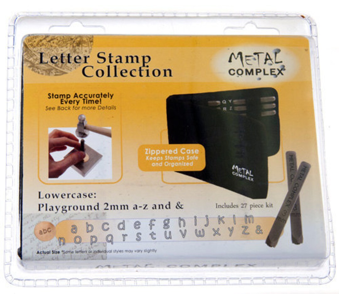 PLAYGROUND Lowercase Metal Stamp Kit, Metal Complex 2mm Tiny Kristen ...