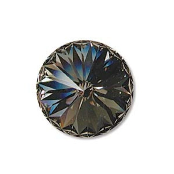 Black Diamond Rivolis Foiled Swarovski Crystal Elements Rivoli - Etsy