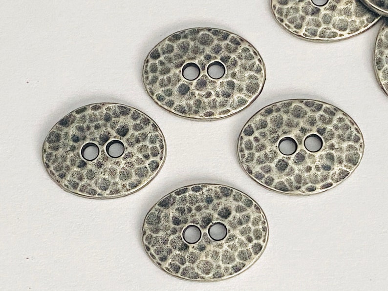 Tierracast DISTRESSED OVAL Buttons Two Hole Metal Buttons - Etsy