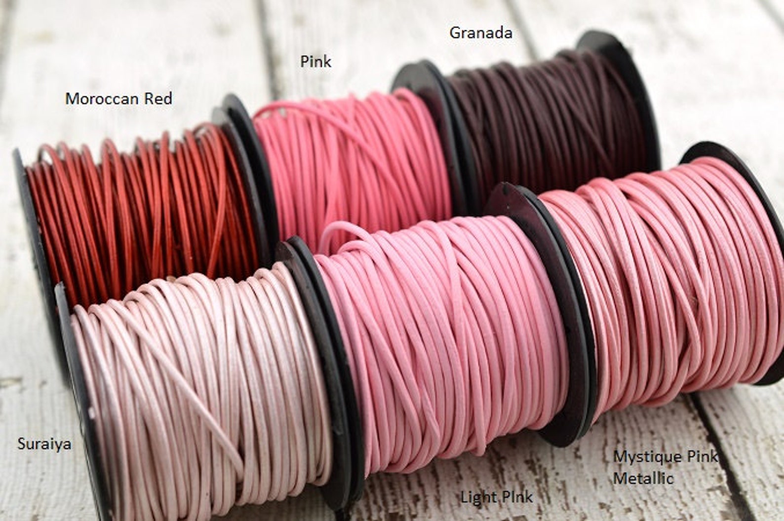 PINK LEATHER CORD 2mm Round Leather Cording 12 Feet Great for | Etsy