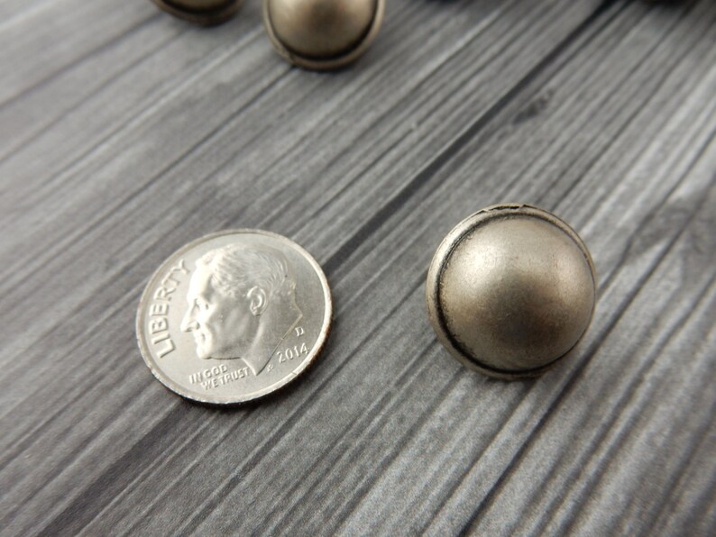 Hammered Dome Metal Buttons Antique Silver Button 5/8 - Etsy