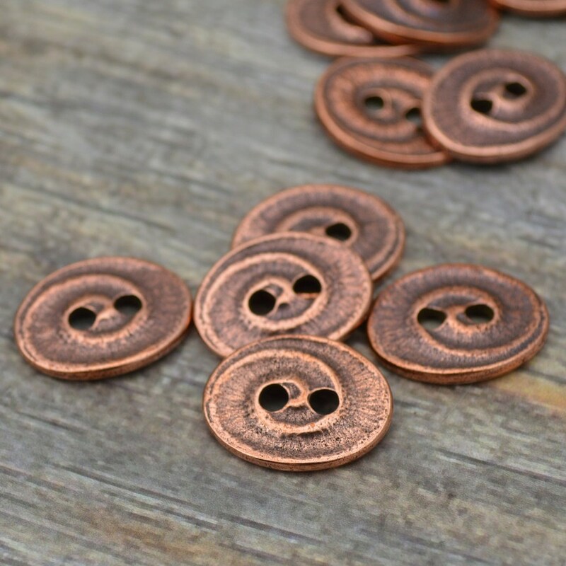 Copper Buttons - Etsy