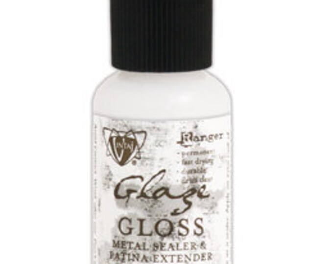 Vintaj GLOSS GLAZE, Metal Sealer Patina Extender by Ranger Ink Clear ...