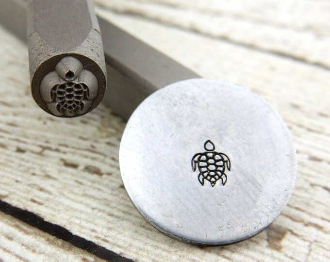 SEA TURTLE Metal Stamp 5 Mm Swimming Tortoise Design Stamp, Rated for ...