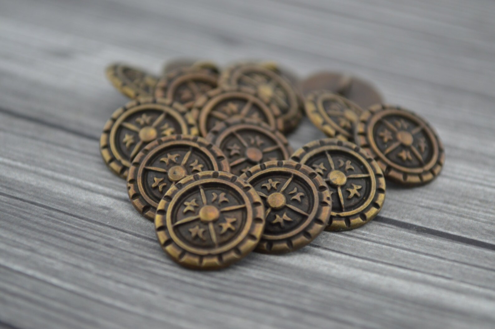 Fleur De Lis Metal Buttons Antique Bronze Metal Button - Etsy