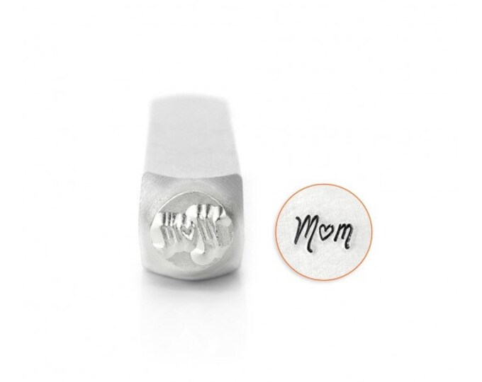 Script MOM Stamp Impressart 6mm Metal Stamps Metal Design - Etsy