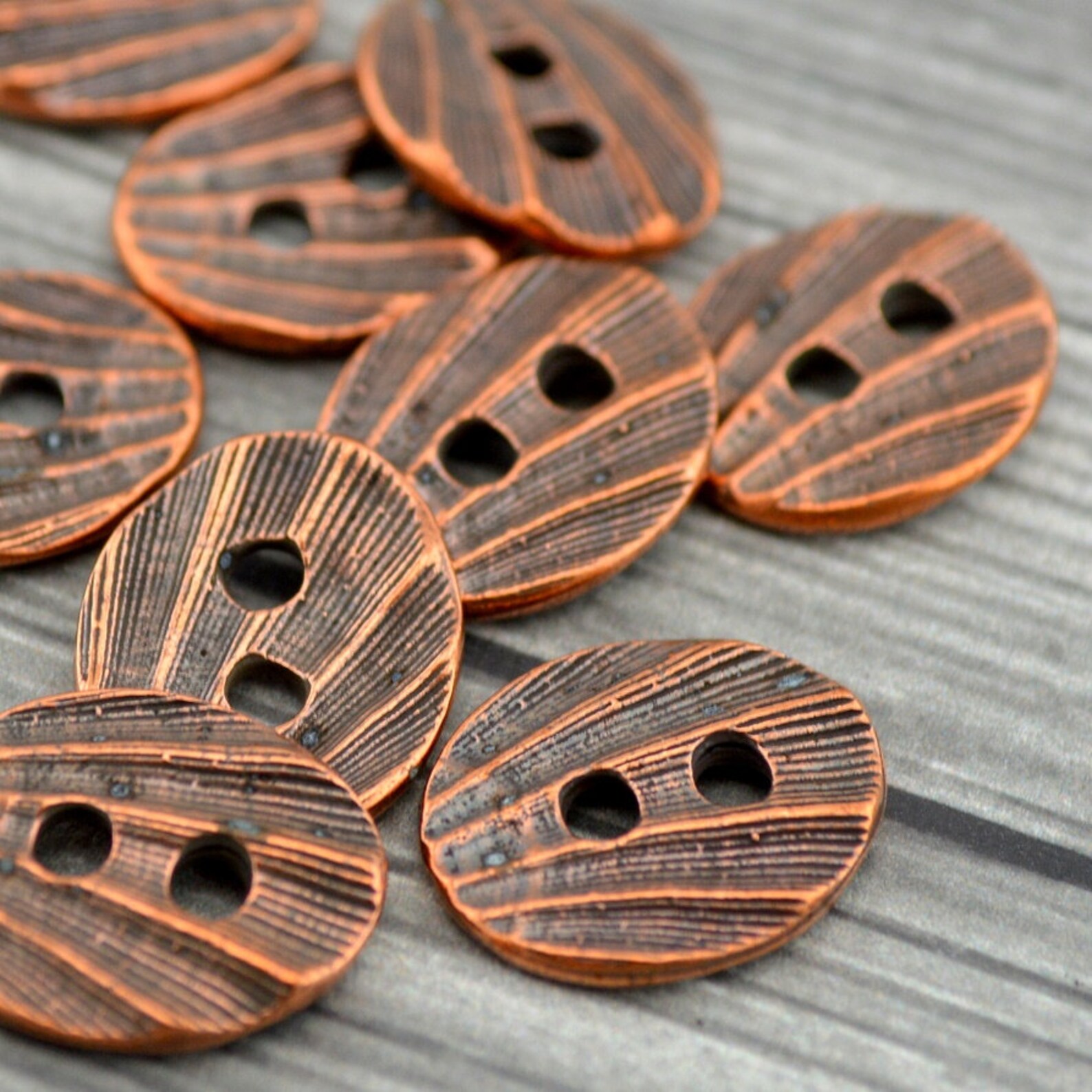 Tierracast OVAL SHELL Buttons Two Hole Oval Metal Buttons - Etsy