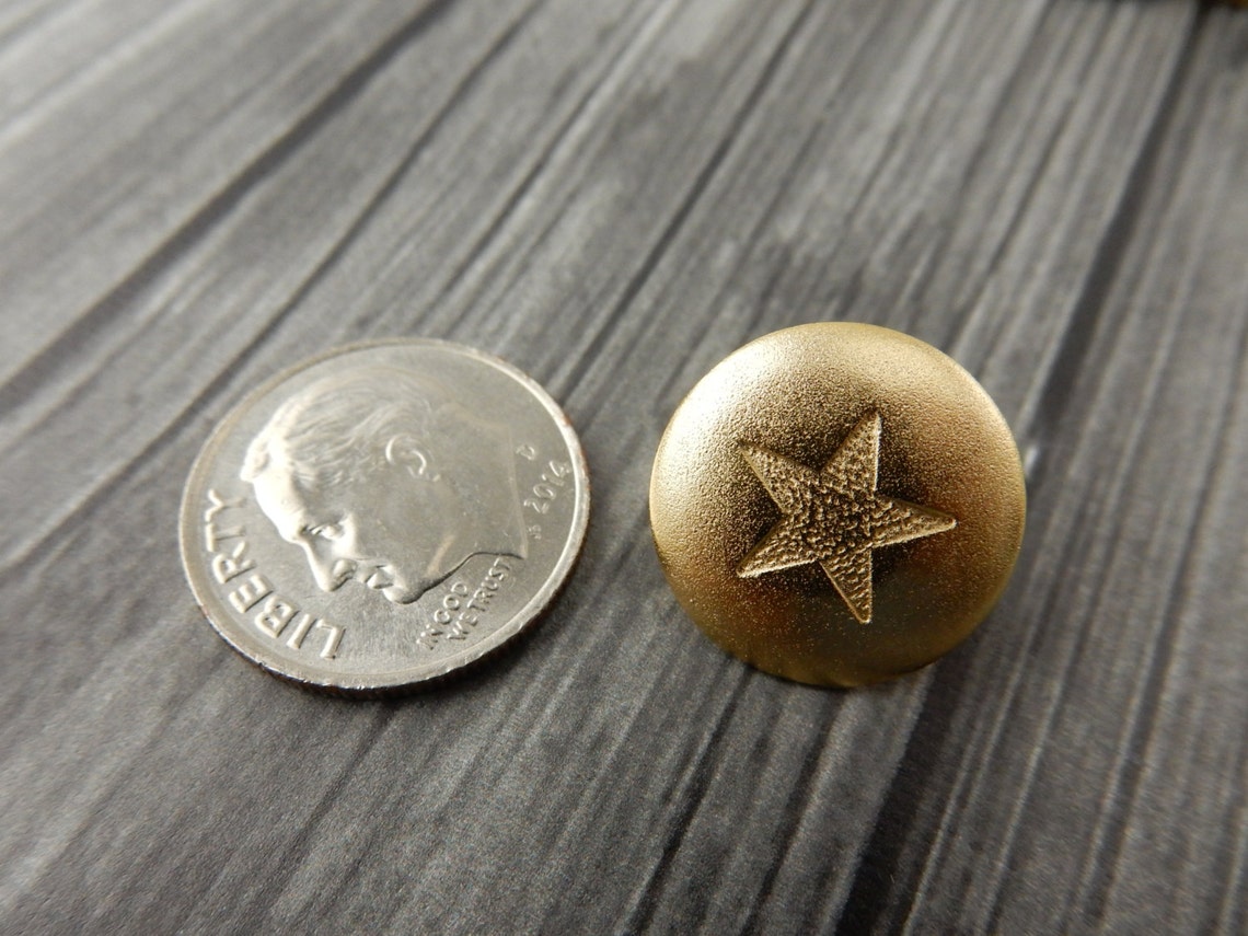 Botones GOLD STAR botón de metal de oro brillante 15 mm 5/8 - Etsy México