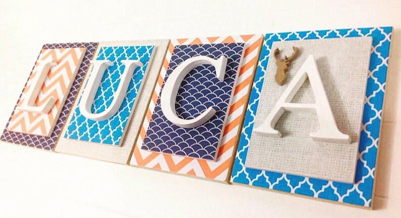 Boys Nursery Letters Boys Name Letters Custom Letters | Etsy