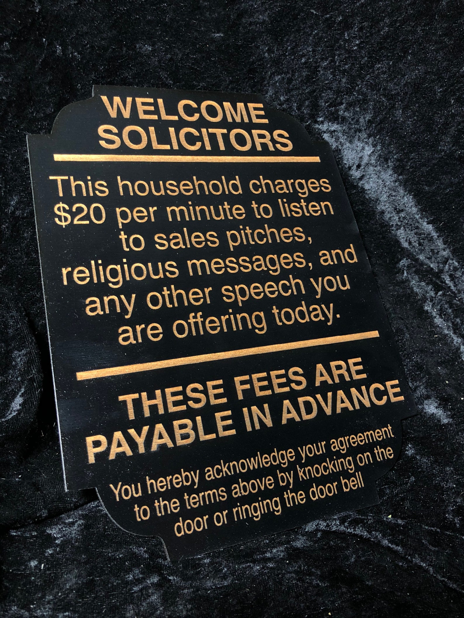 Welcome Solicitor Sign - Etsy