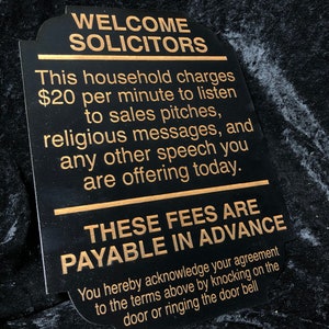 Welcome Solicitor Sign - Etsy