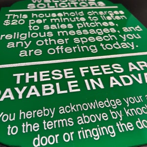 Welcome Solicitor Sign - Etsy