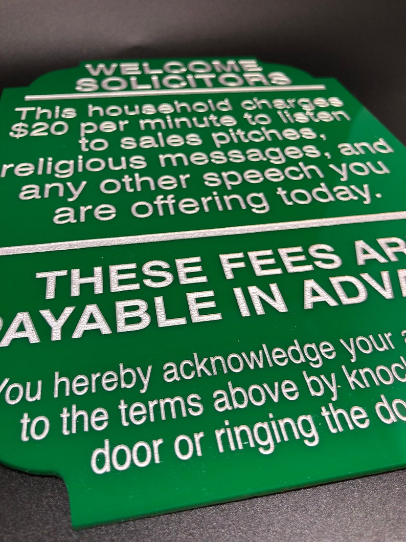 Welcome Solicitor Sign - Etsy