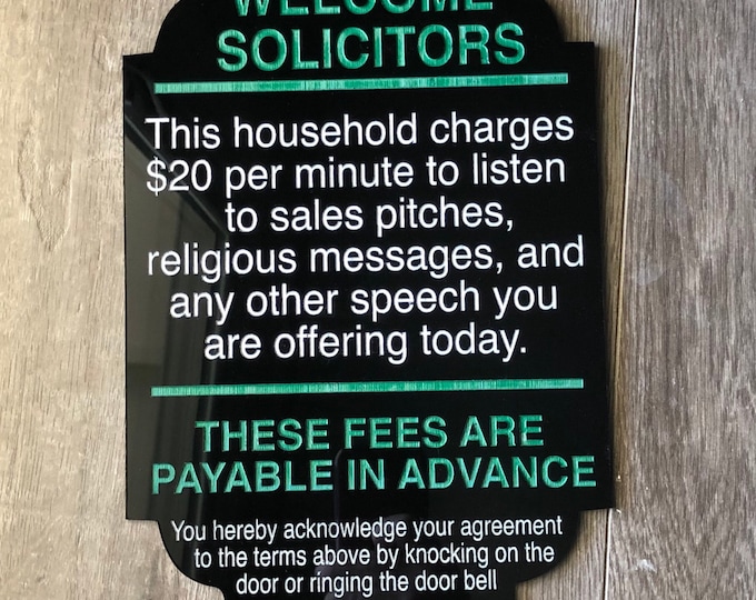 Wooden Sign, Wood Sign, Solicitor Sign, Wind Chime Sign, One More ...